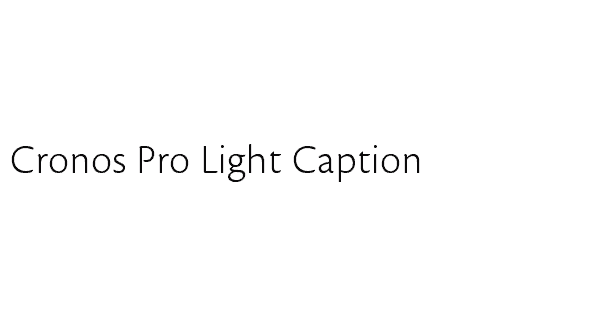 Cronos Pro Light Caption